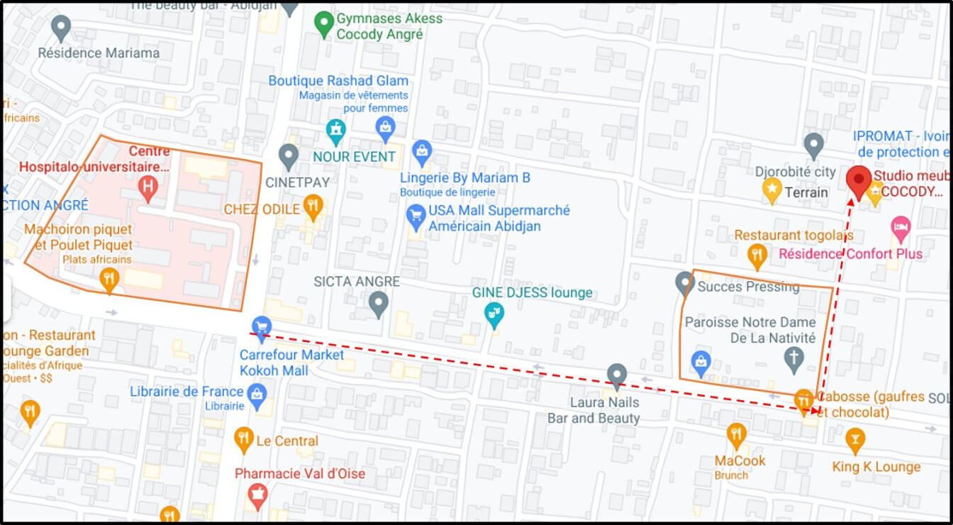 Studio Meublé | 16 000 FCFA | Nouveau Chu Angre Cocody